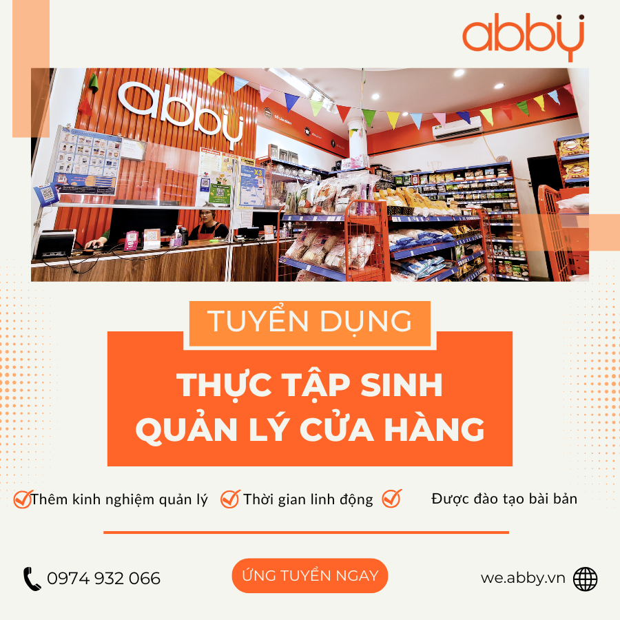 [HN] Abby Hà Nội tuyển Thực tập sinh Quản lý Cửa hàng - Tuyển Dụng Abby